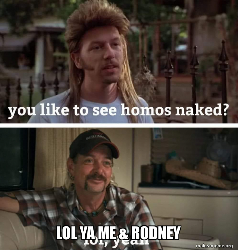 Lol ya me & rodney Meme Generator