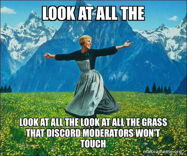 Look at all the look at all the look at all the grass that Discord ...
