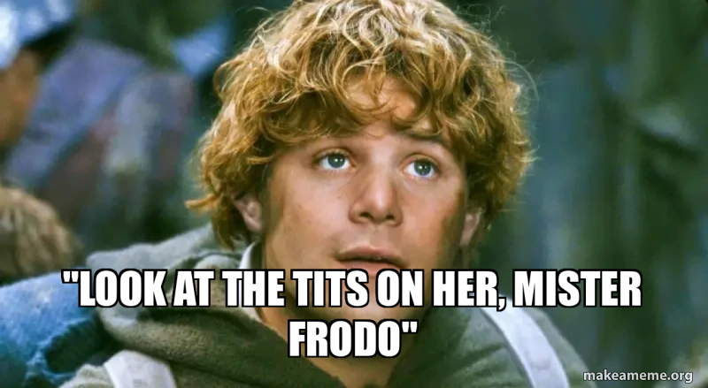 "Look at the tits on her, Mister Frodo" Meme Generator