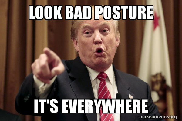 Look Bad Posture It's Everywhere - Donald Trump Says Meme Generator