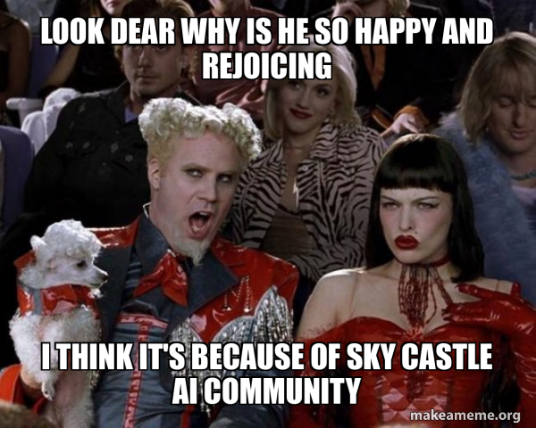 Look dear why is he so happy and rejoicing I think it's because of Sky ...