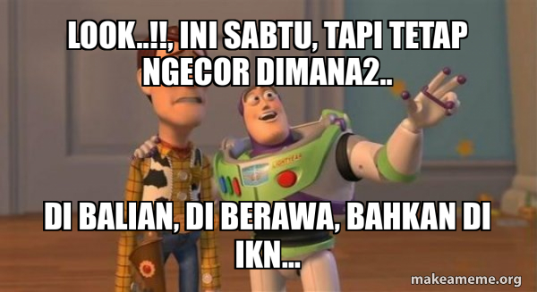 Look..!!, ini sabtu, tapi tetap ngecor dimana2.. Di balian, di berawa ...