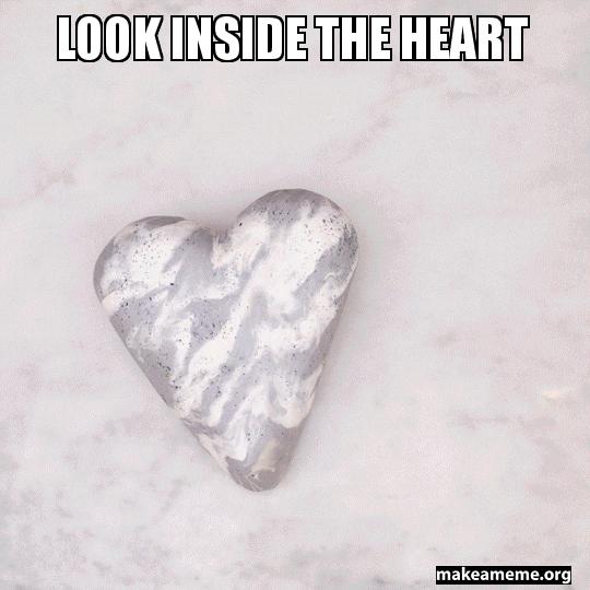 LOOK INSIDE THE HEART - TRUE BEAUTY IS DEEP WITHIN Meme Generator