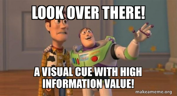 LOOK OVER THERE! A VISUAL CUE WITH HIGH INFORMATION VALUE! - Buzz and ...