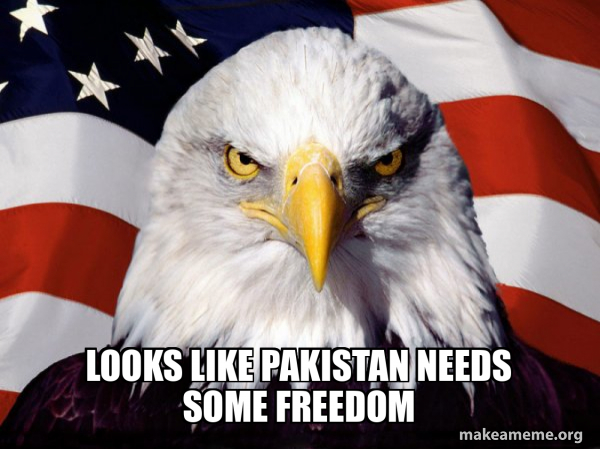 Looks like Pakistan needs some freedom - American Pride Eagle Meme ...
