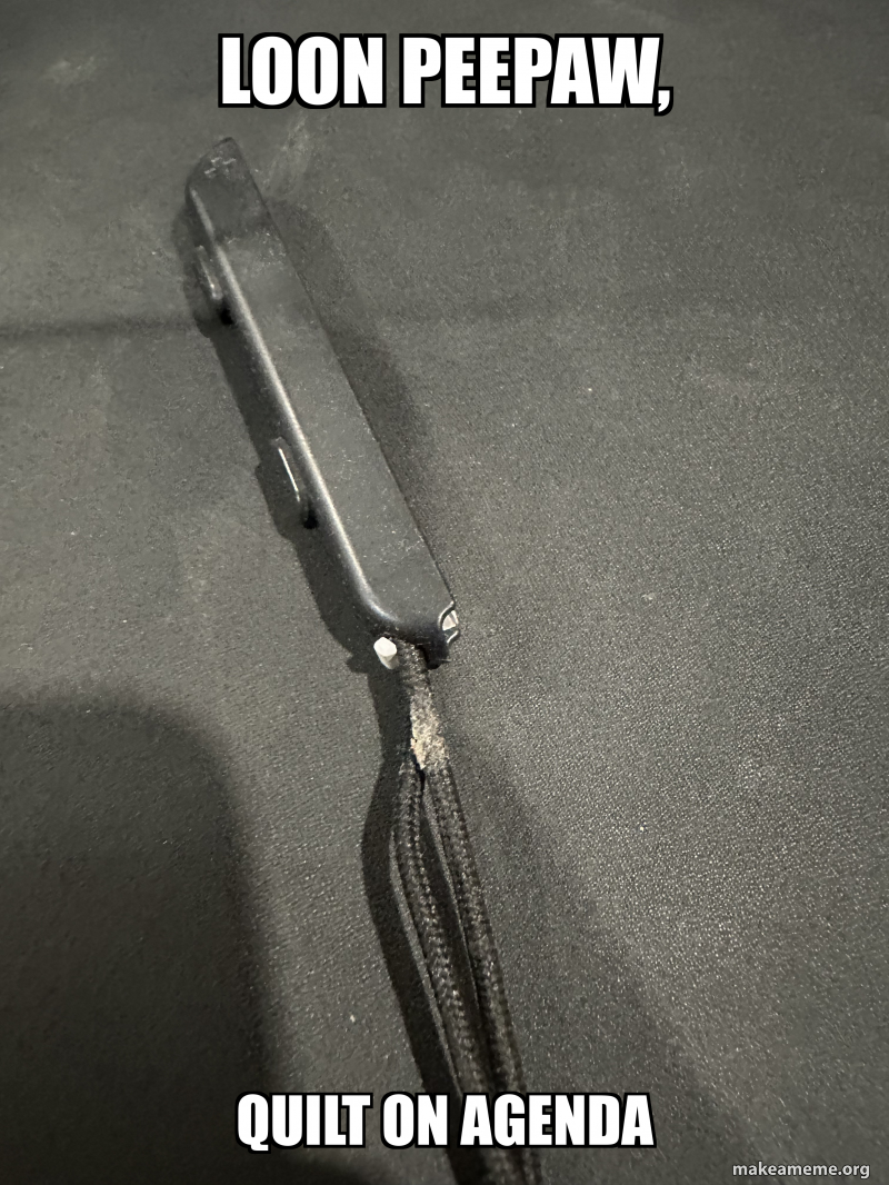 Loon Peepaw, Quilt on Agenda Meme Generator