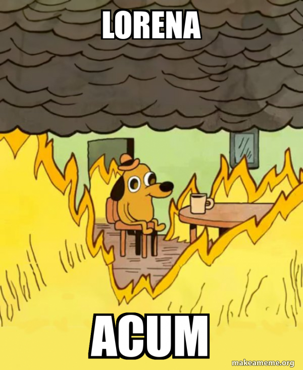 Lorena Acum - This Is Fine Meme Generator