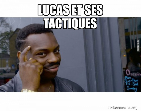 Lucas et ses tactiques - Roll Safe Black Guy Pointing at His Head Meme ...