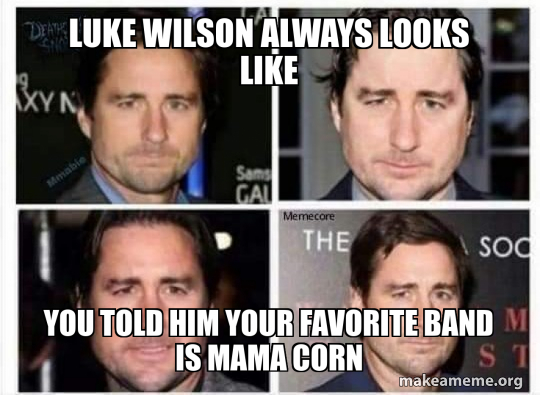 Luke Wilson always looks like You told him your favorite band is mama ...