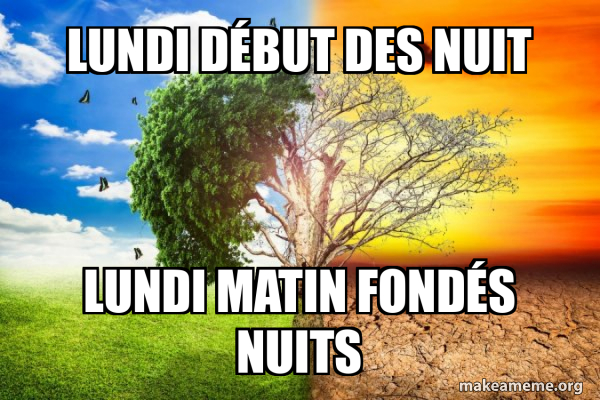 Lundi début des nuit Lundi matin fondés nuits - Climate Change / Global ...
