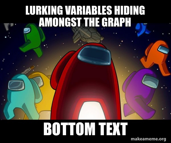Lurking Variables hiding amongst the graph BOTTOM TEXT - Among Us Meme ...