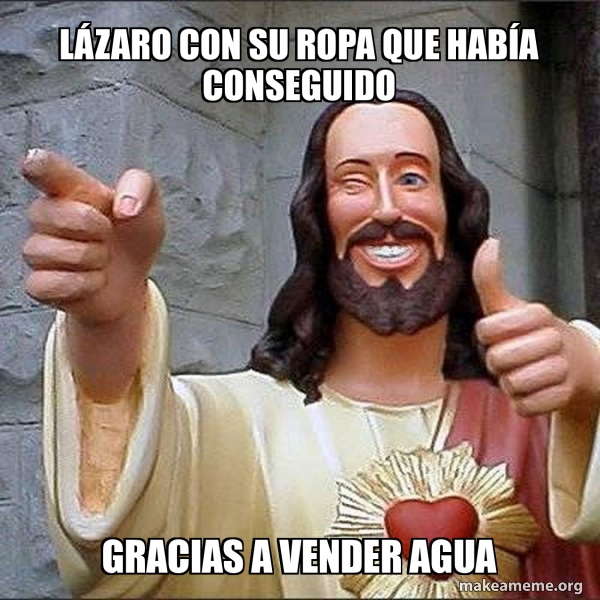 Lázaro con su ropa que había conseguido gracias a vender agua - Cool ...
