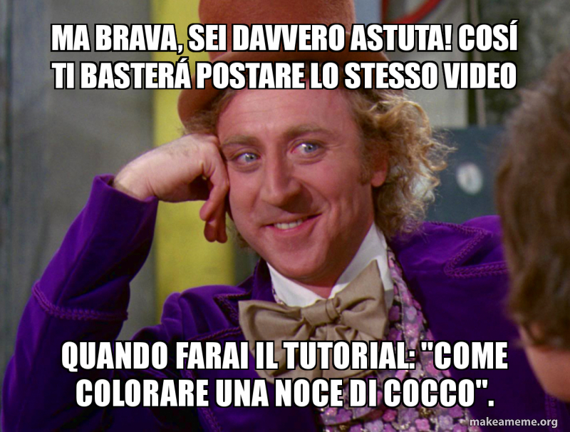 Ma brava, sei davvero astuta! CosÃ­ ti basterÃ¡ postare lo stesso video ...