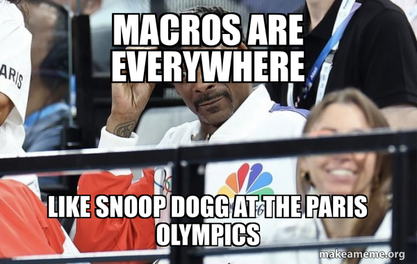Macros are everywhere Like Snoop Dogg at the Paris Olympics - Snoop ...