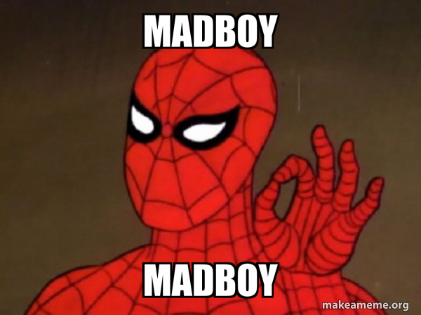Madboy Madboy - Spiderman - Care factor Zero Meme Generator