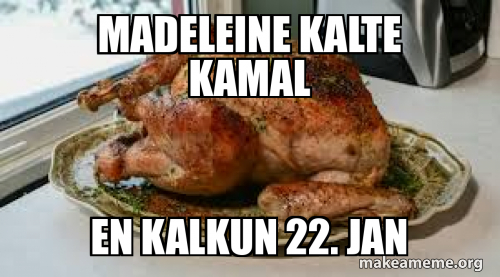 Madeleine kalte kamal En kalkun 22. jan Meme Generator