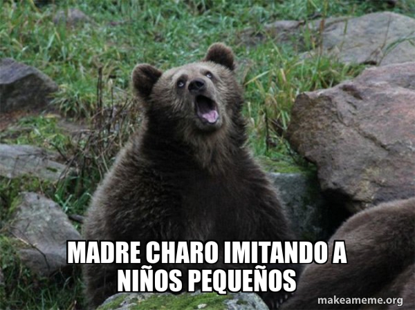 madre charo imitando a niños pequeños - Sarcastic Bear Meme Generator