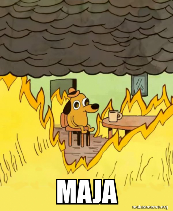 Maja - This Is Fine Meme Generator