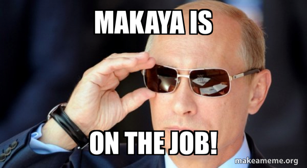 Makaya is on the job! - Vladamir Putin Meme Generator