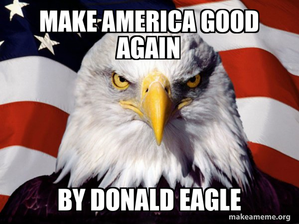 Make America good again By Donald eagle - American Pride Eagle Meme ...