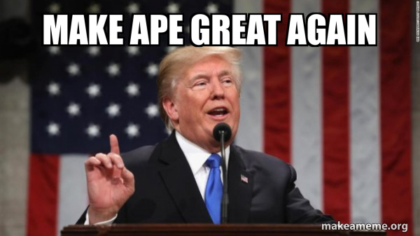MAKE APE GREAT AGAIN - Donald Trump Meme Generator