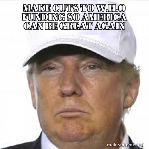 Make cuts to W.h.o funding so America can be great again Meme Generator