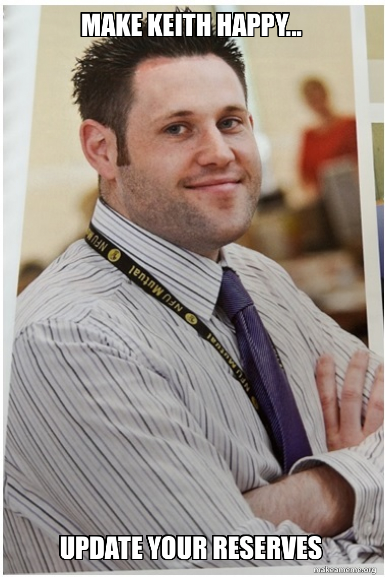 Make Keith happy... update your reserves Meme Generator