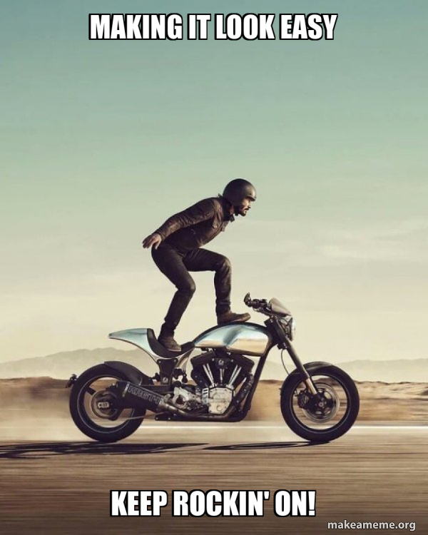 Making IT Look Easy Keep Rockin' on! - Keanu Reeves Stunt Bike Meme ...