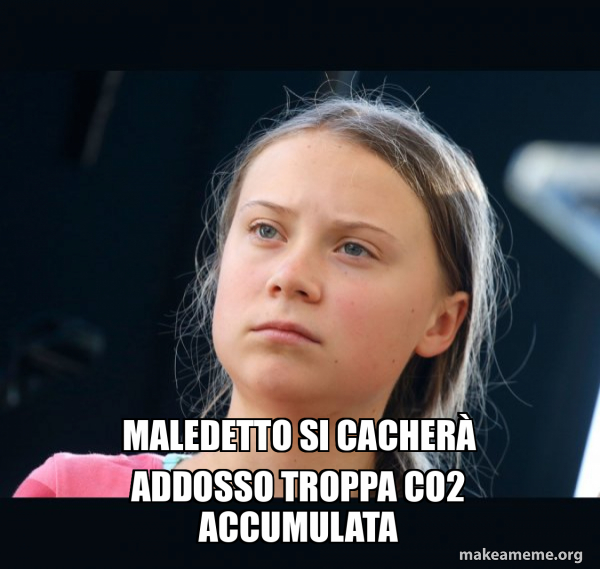 Maledetto si cacherà addosso troppa CO2 accumulatA - Greta Thunberg ...