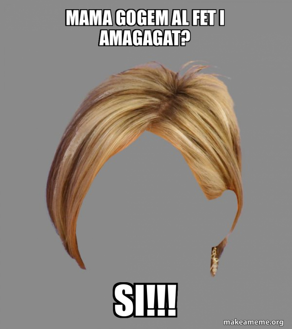 MAMA GOGEM AL FET I AMAGAGAT? si!!! - The Karen Hair Meme Generator