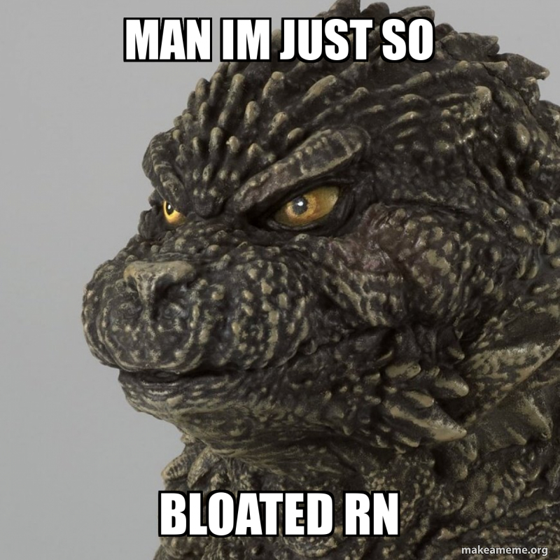 MAN IM JUST SO BLOATED RN Meme Generator