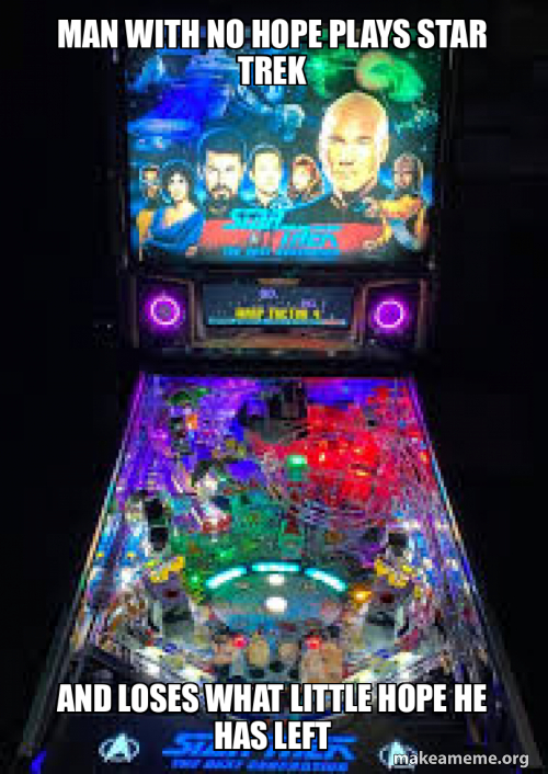 Man with no hope plays Star trek And loses what little hope he has left ...