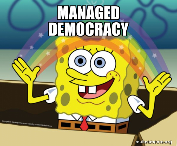 managed democracy - Rainbow SpongeBob Meme Generator