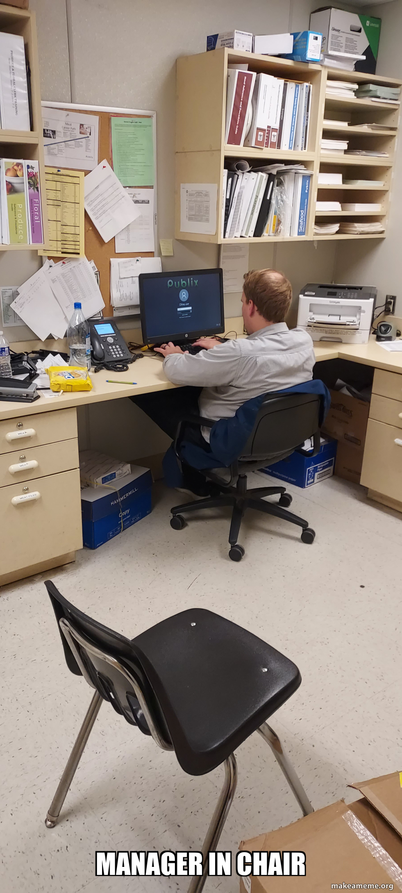 Manager in chair Meme Generator