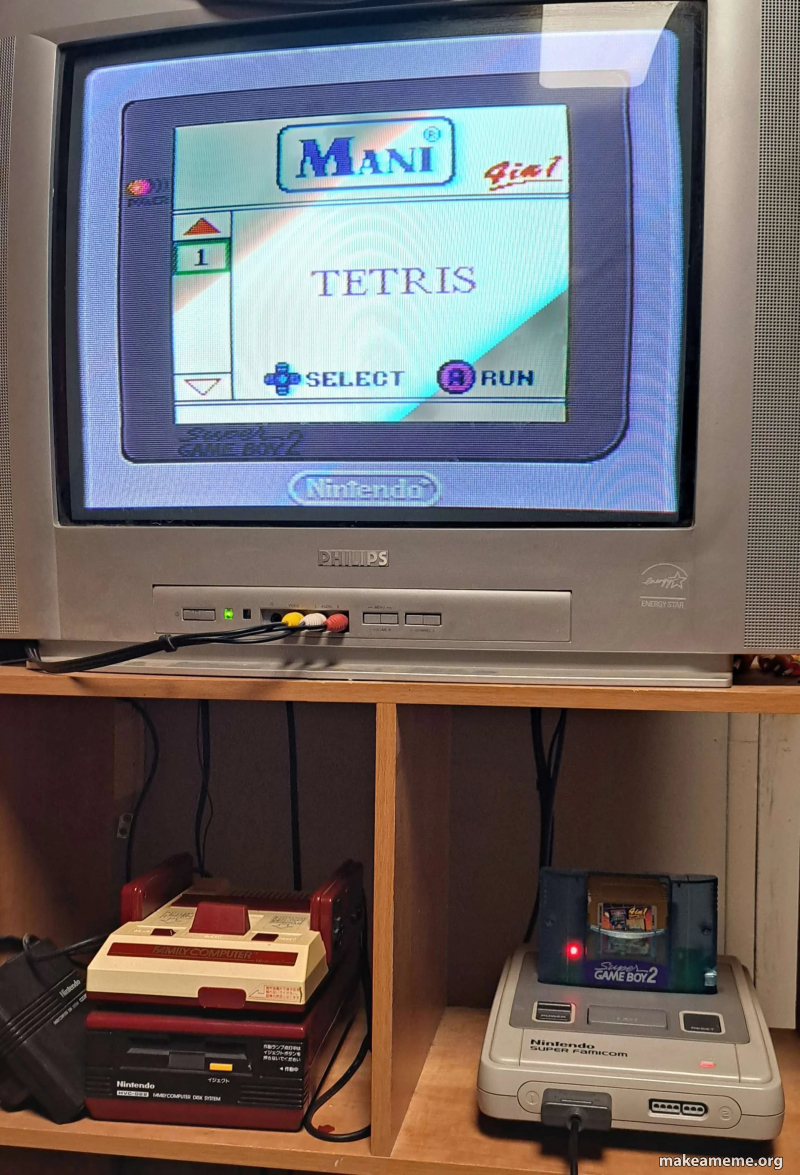 - Mani 4-in-1 (1995) (DMG-601 CHN) on Super Game Boy 2 Meme Generator