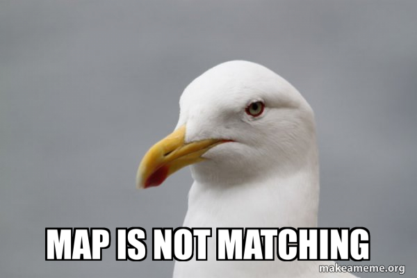Map is not matching - Stuff That Didn't Happen Seagull Meme Generator