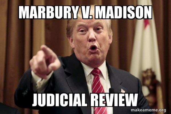 Marbury V. Madison Judicial Review - Donald Trump Says Meme Generator