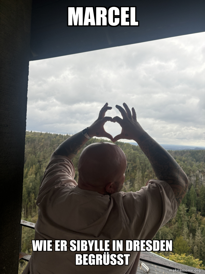 Marcel Wie er Sibylle in dresden begrüsst Meme Generator