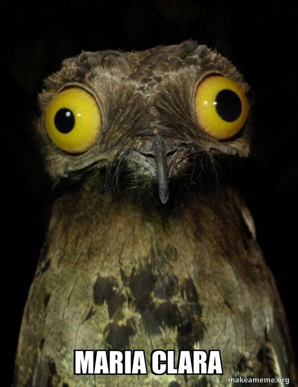 Maria clara - Weird Stuff I do Potoo Meme Generator