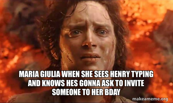 maria giulia when she sees henry typing and knows hes gonna ask to ...