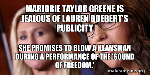 marjorie taylor greene is jealous of lauren boebert's publicity She ...