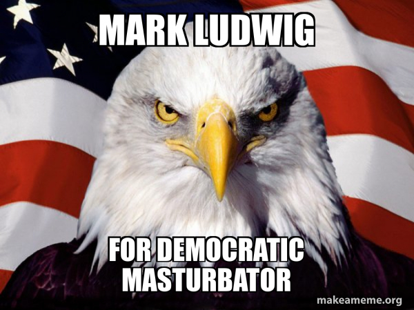 Mark Ludwig For Democratic Masturbator - American Pride Eagle Meme ...