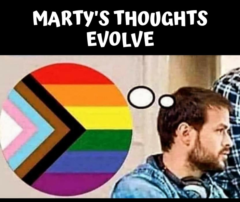 Marty's thoughts evolve Meme Generator