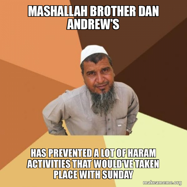Mashallah brother Dan Andrewâ€™s Has prevented a lot of haram ...