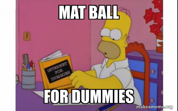 mat ball for dummies - Computer Homer Meme Generator