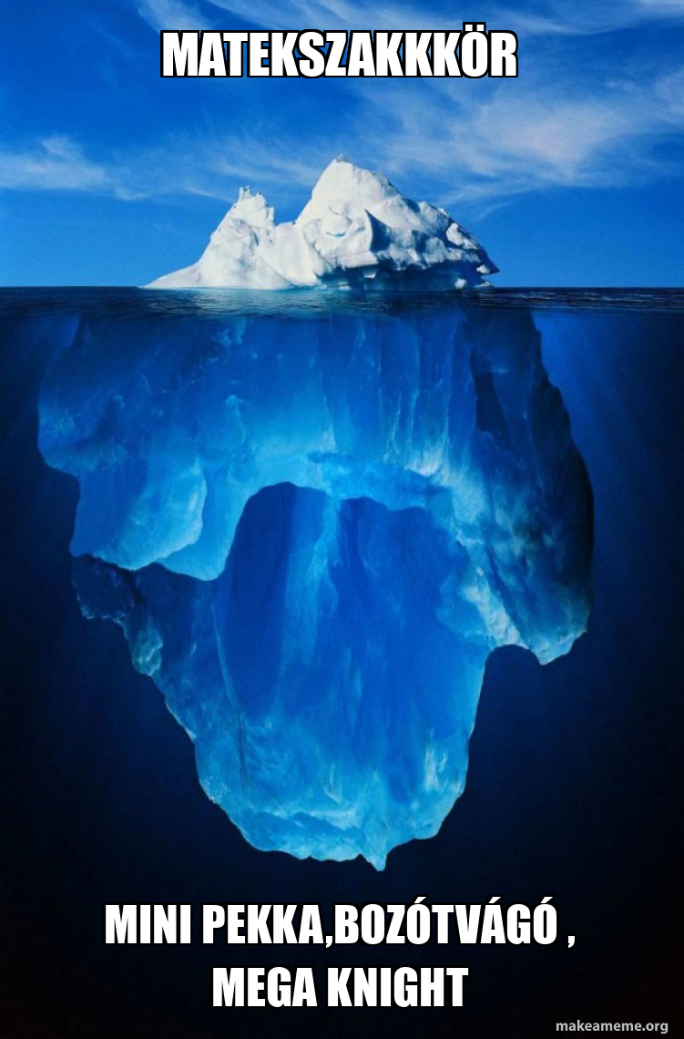 matekszakkkör mini pekka,bozótvágó , mega knight - Iceberg Meme Generator