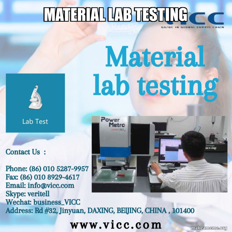 Material lab testing Meme Generator