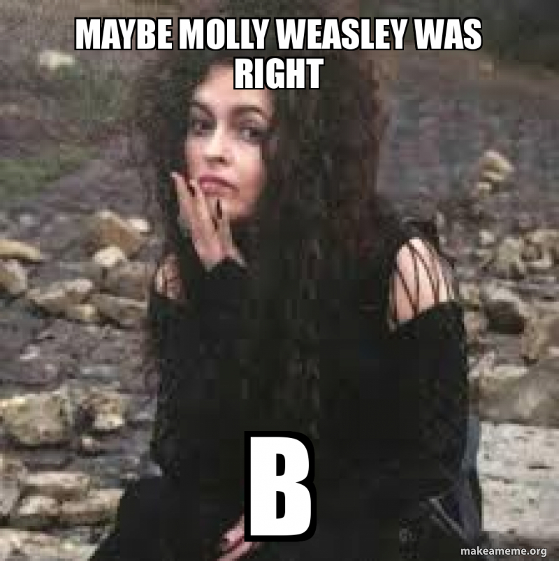 maybe Molly Weasley was right b Meme Generator