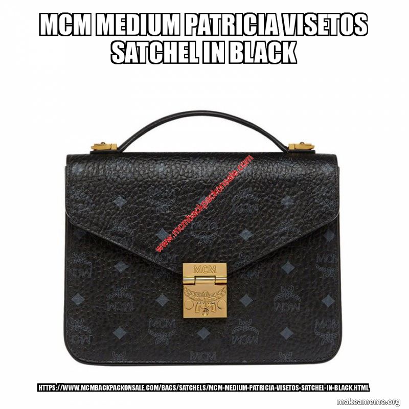 MCM Medium Patricia Visetos Satchel In Black https://www ...
