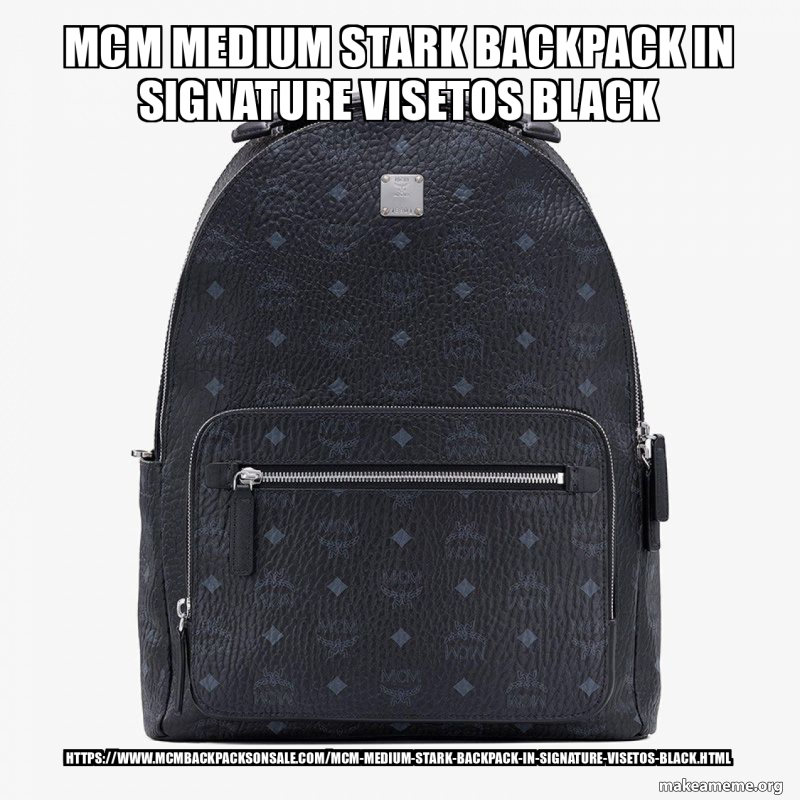 MCM Medium Stark Backpack In Signature Visetos Black https://www ...